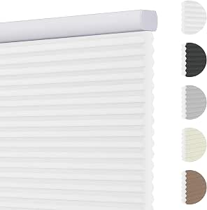 Amazon.com: BERISSA Solar Cellular Shades for Windows, Cordless Light ...