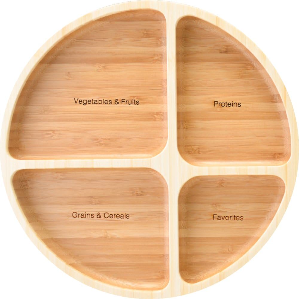 Amazon.com | La Boos Round Dish Healthy Separation Plate, Cereals ...