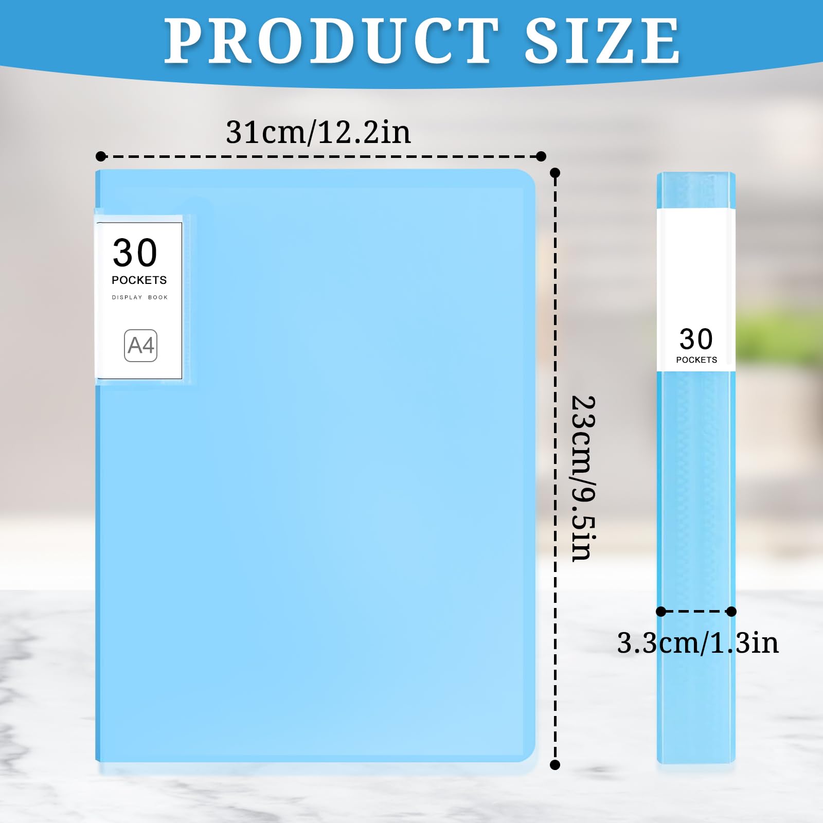 XHDA 5 Pack A4 Display Folders with 30 Pockets, Plastic A4 Display Book ...