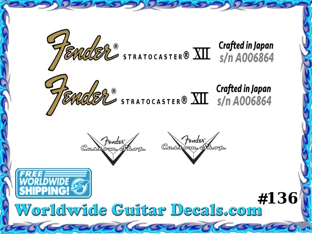 Buy Fender Stratocaster Guitar Decal Headstock Waterslide Restoration ...