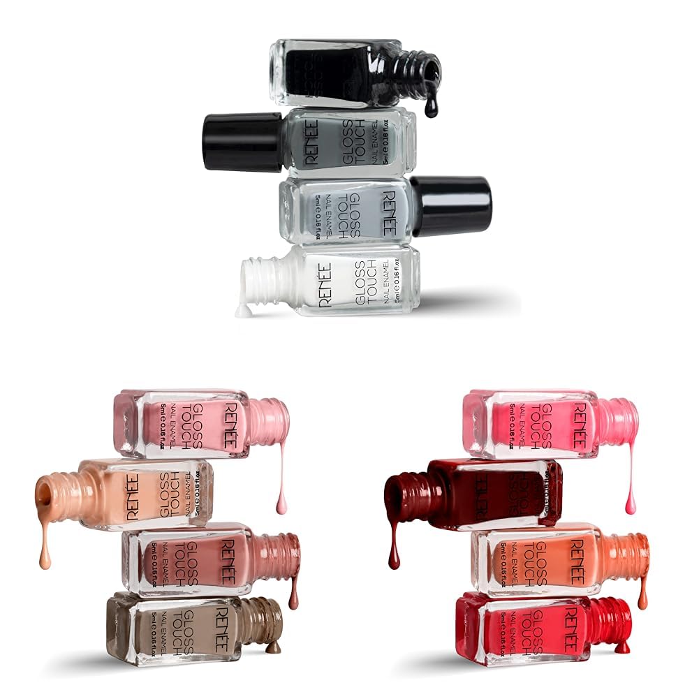 Buy RENEE Gloss Touch Nail Paint Set Of 4 & Gloss Touch Nail Paint ...
