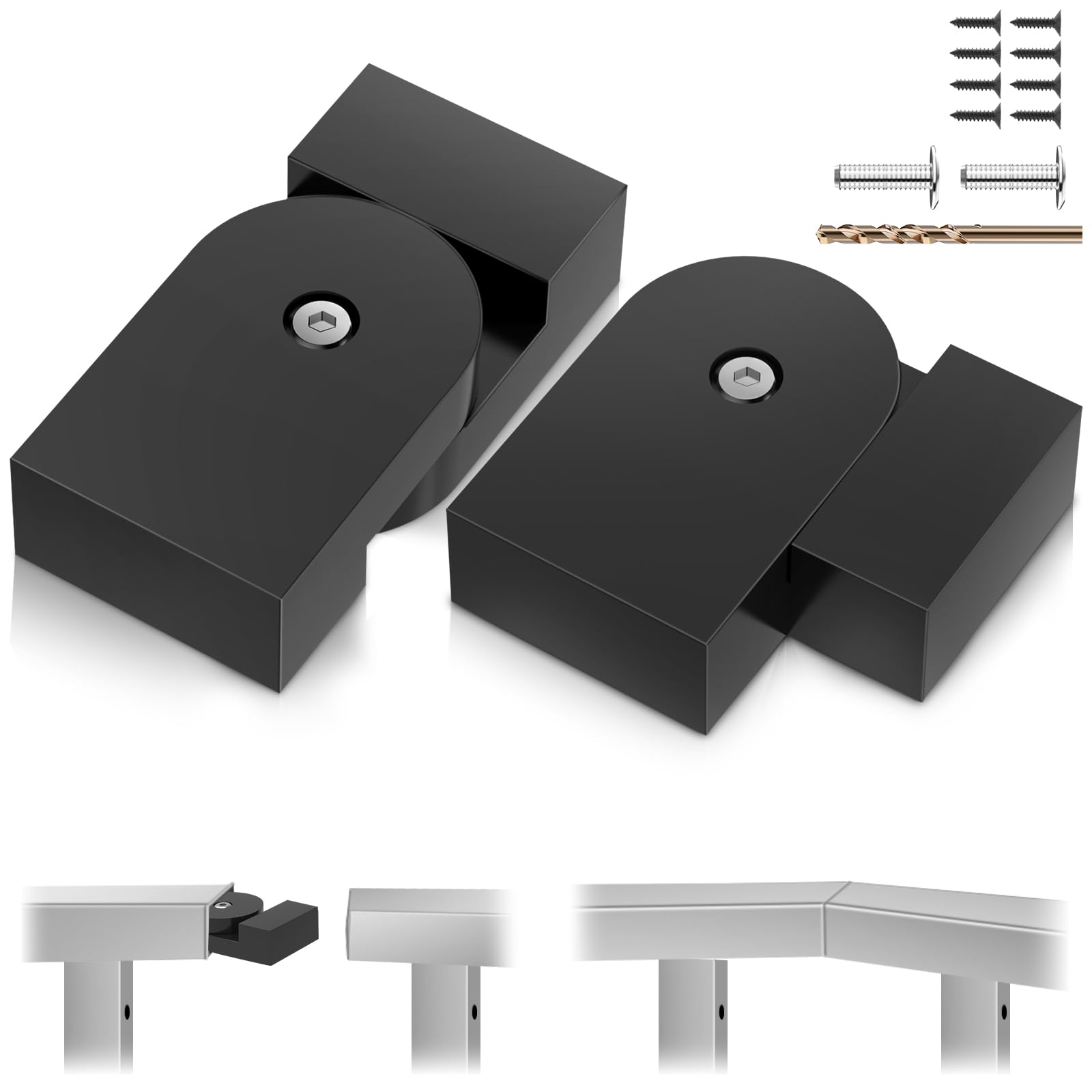 Snapklik.com : Gyykzz 2 Pack Black Level Pivot Connector For Stainless ...