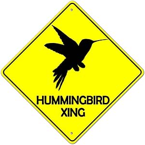 Amazon.com: Hummingbird Xing Crossing Sign Caution Hummingbird Xing ...