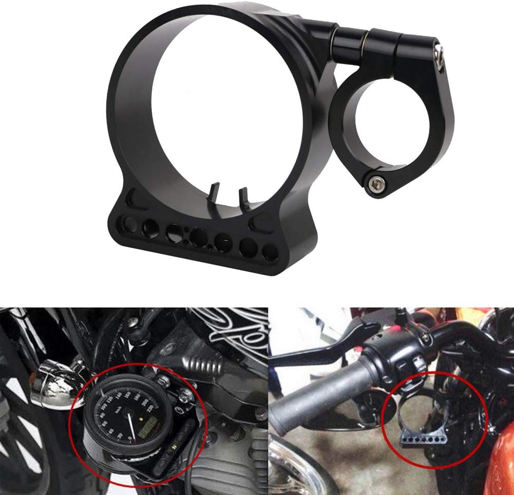 Amazon.com: Black 39mm Side Speedometer Relocation Mount Bracket Gauge ...