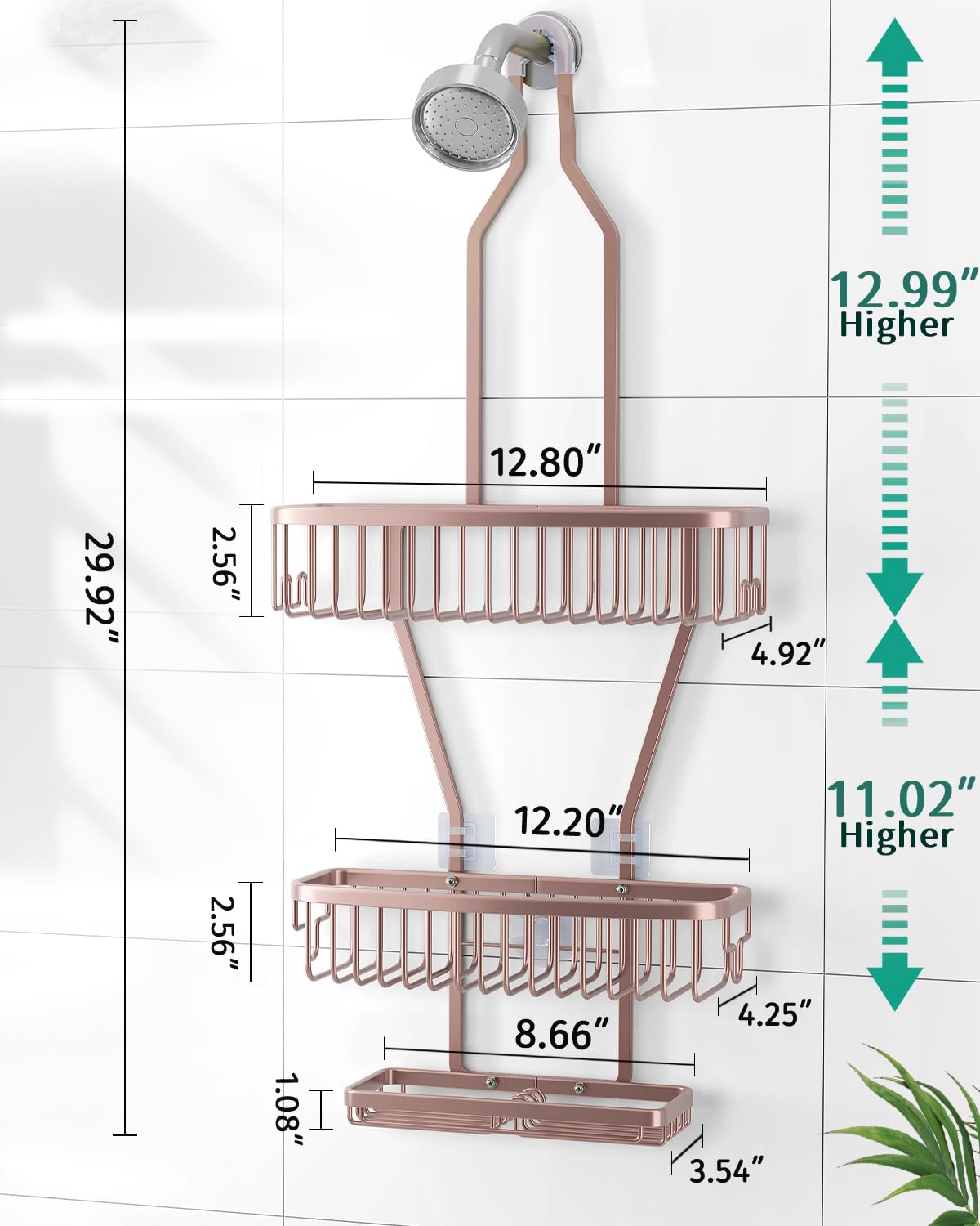 Shower Head Holder SMARTAKE Hanging Shower Head Caddy, Rustproof ...