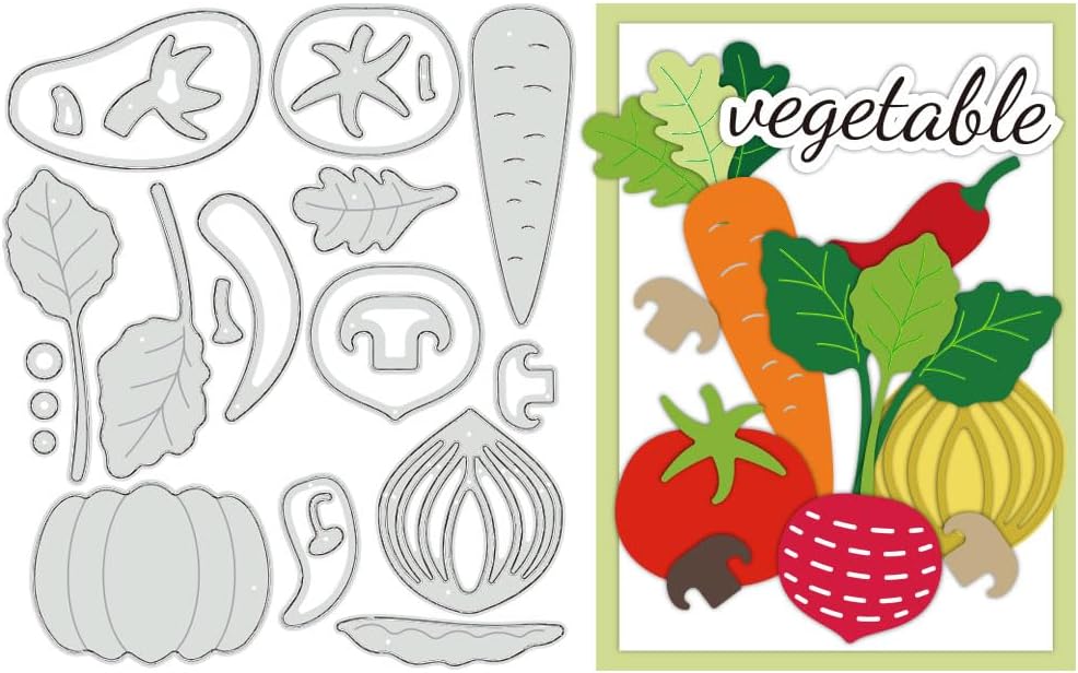Amazon.com: BENECREAT Vegetables Cutting Dies, Carrots Pumpkin Tomatoes ...
