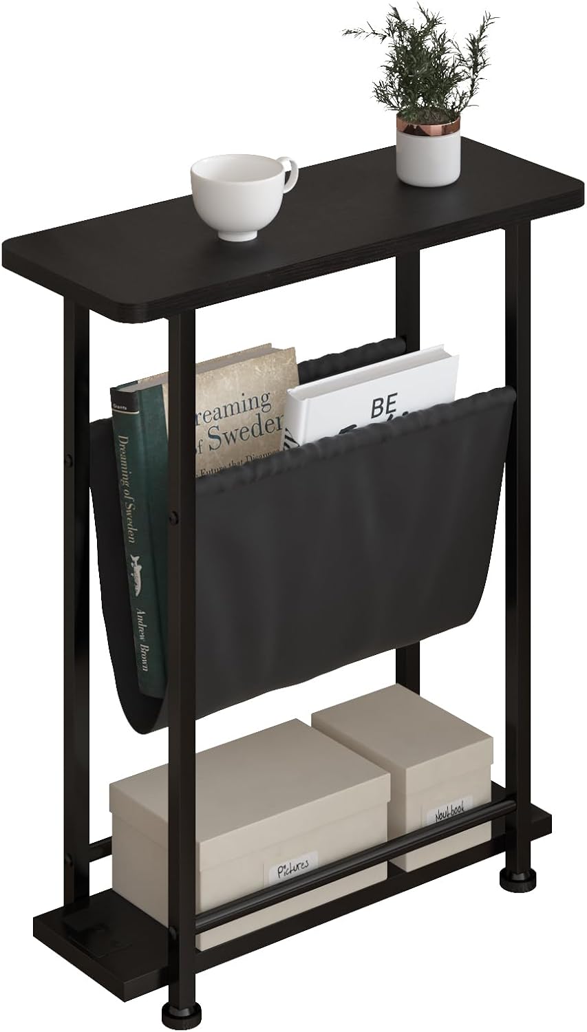 Amazon.com: Walmokid Narrow Side Table, 3 Tier Small Side Table for ...