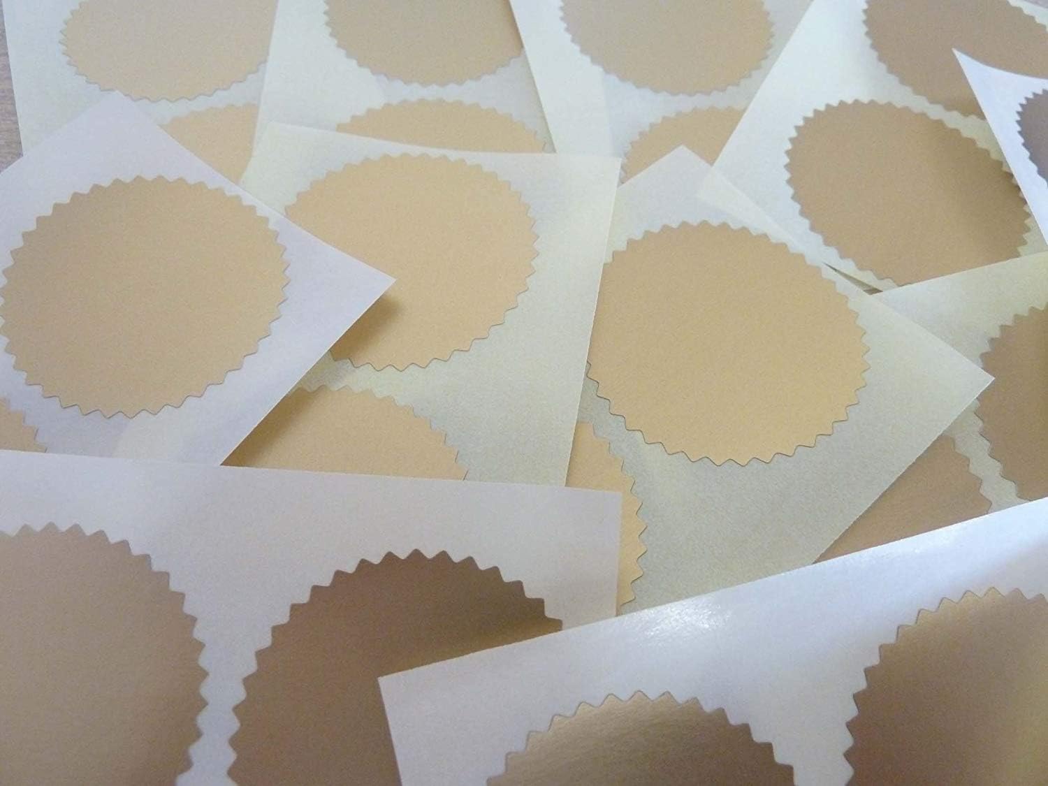 42mm Serrated Edge, Shiny Gold, Certificate Wafer Company Seal Labels ...