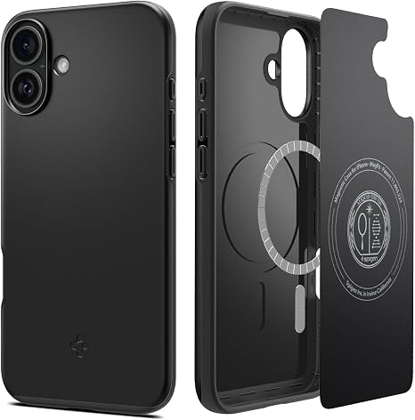 Amazon.com: Spigen Thin Fit MagFit Designed for iPhone 16 Case [Hard ...