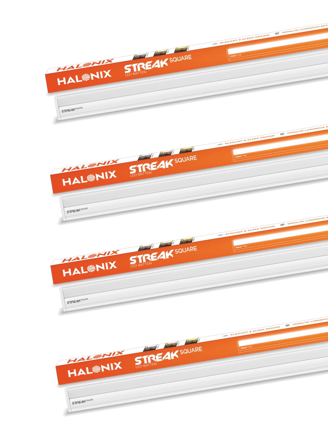 Halonix Streak 22-Watt LED Batten (Pack of 4, Cool Day Light) : Amazon ...