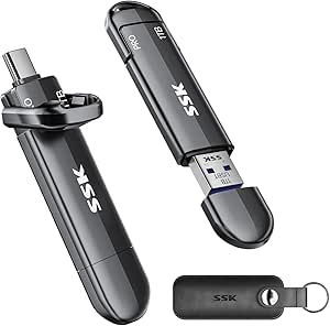 Amazon.com: SSK USB Solid State Flash Drive 1TB, External SSD Up to ...