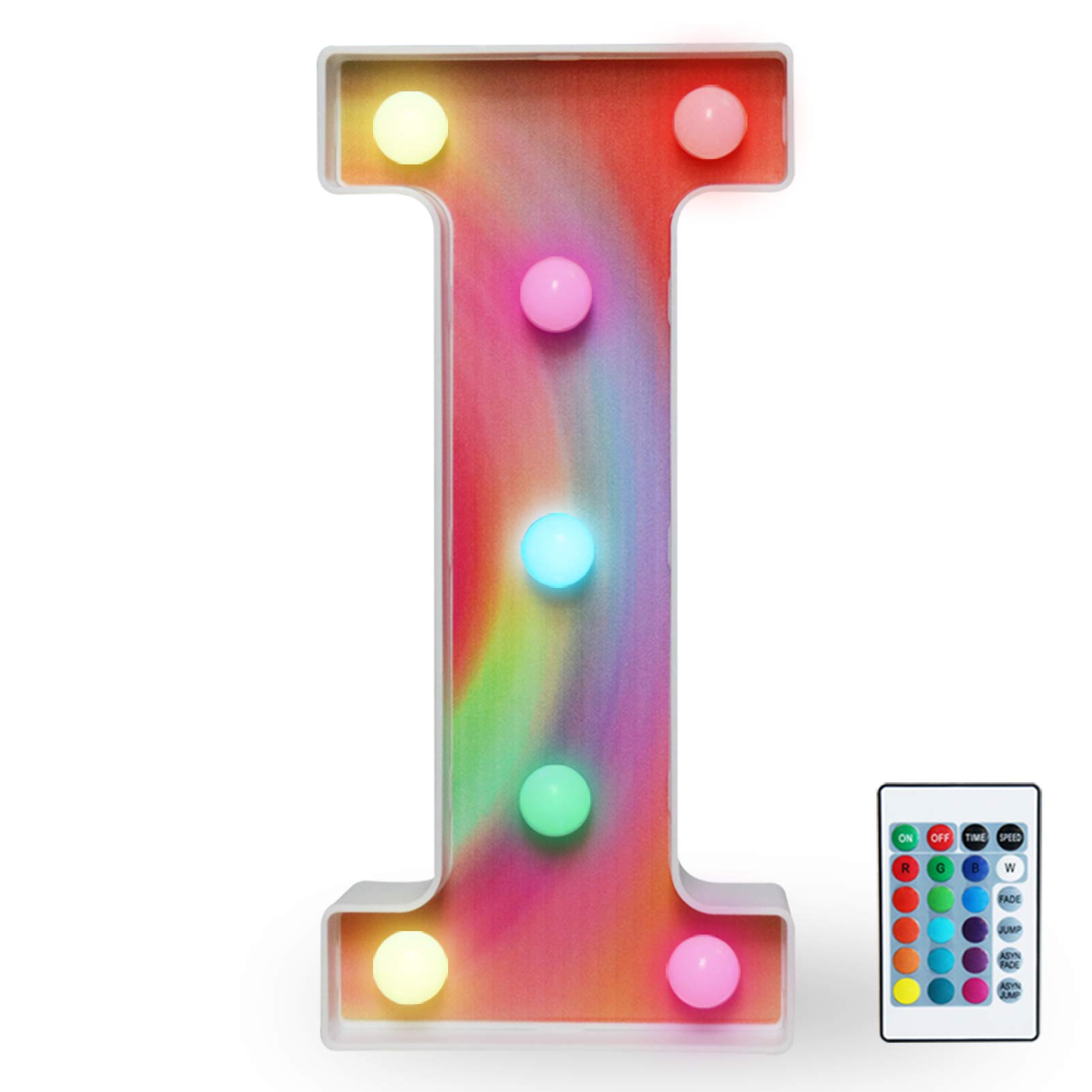 Ledido Colorful LED marquee letter lights with Remote 16 Colors ...