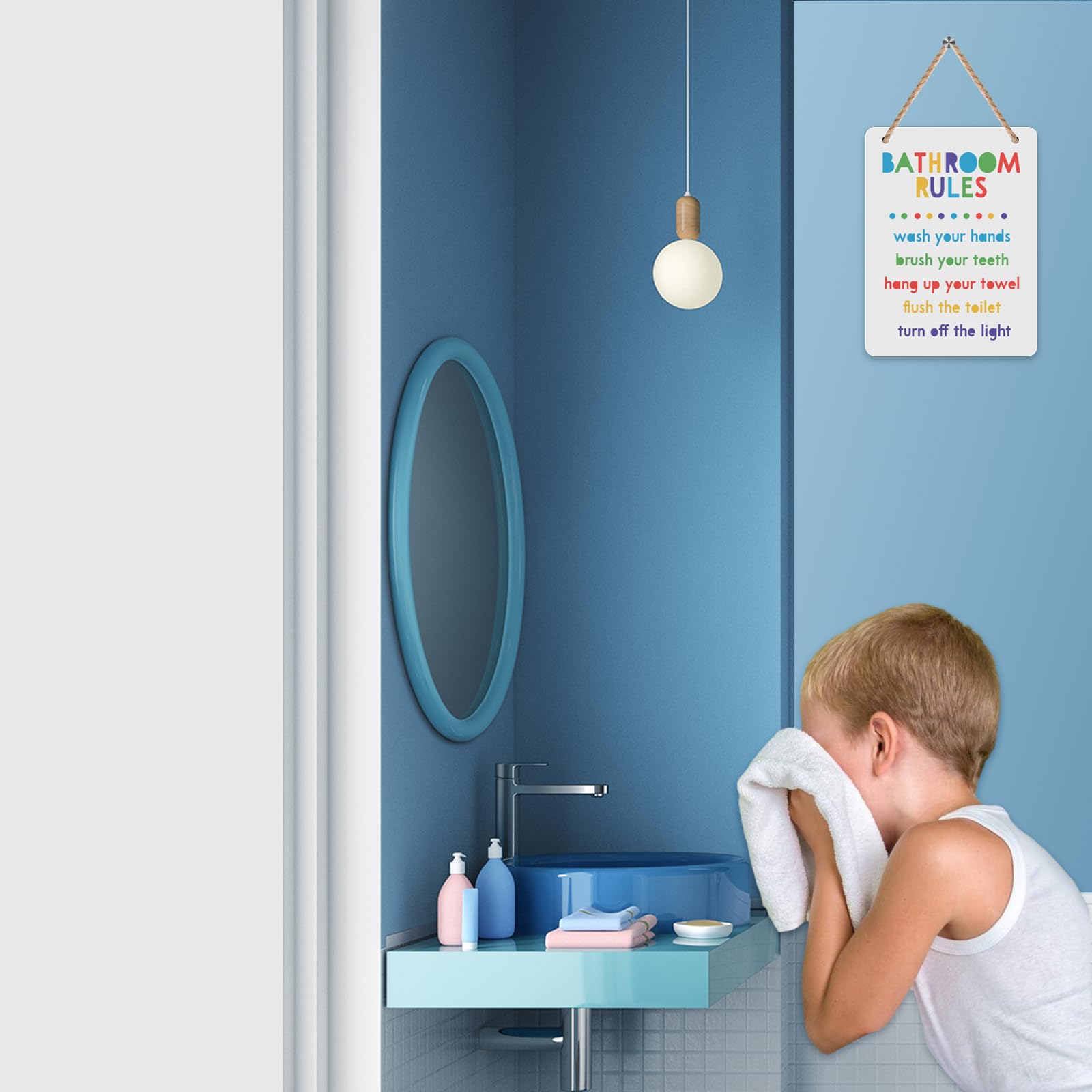 Flush The Toilet Sign For Preschool