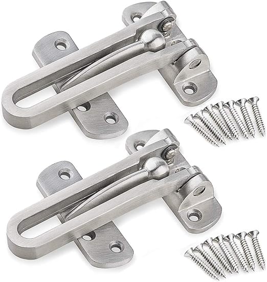 Gasea 2 Packs Front Door Swing Bar Door Restrictors, Security Chain ...