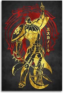 Amazon.com: Escanor Anime Seven Deadly Sins Poster Art Decor Painting ...