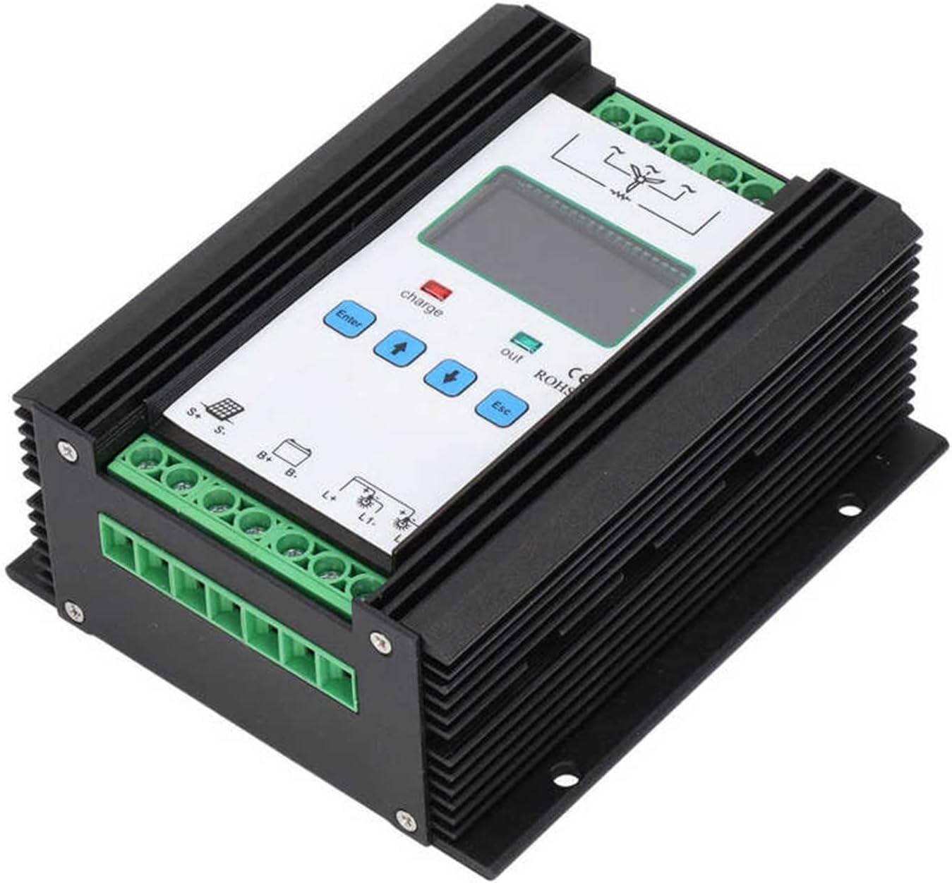 Amazon.com : 12V 24V LCD Display, Multiple Load Controllers, Wind-Solar ...