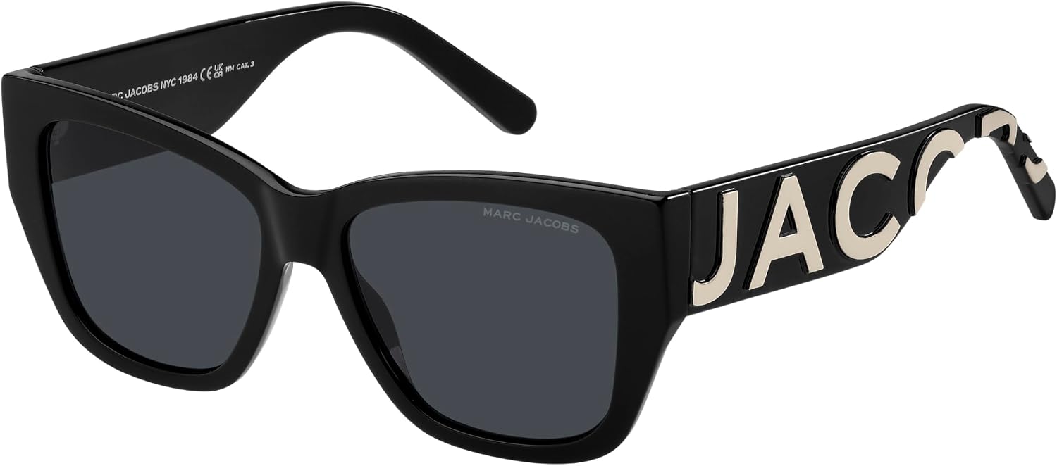 Amazon.com: Marc Jacobs MARC 695/S Black White/Grey 55/16/145 women ...