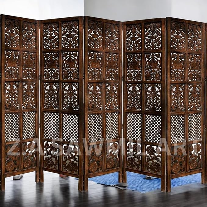 Indian Crafty Wooden Room Partition for Living Room, Privacy Divider ...
