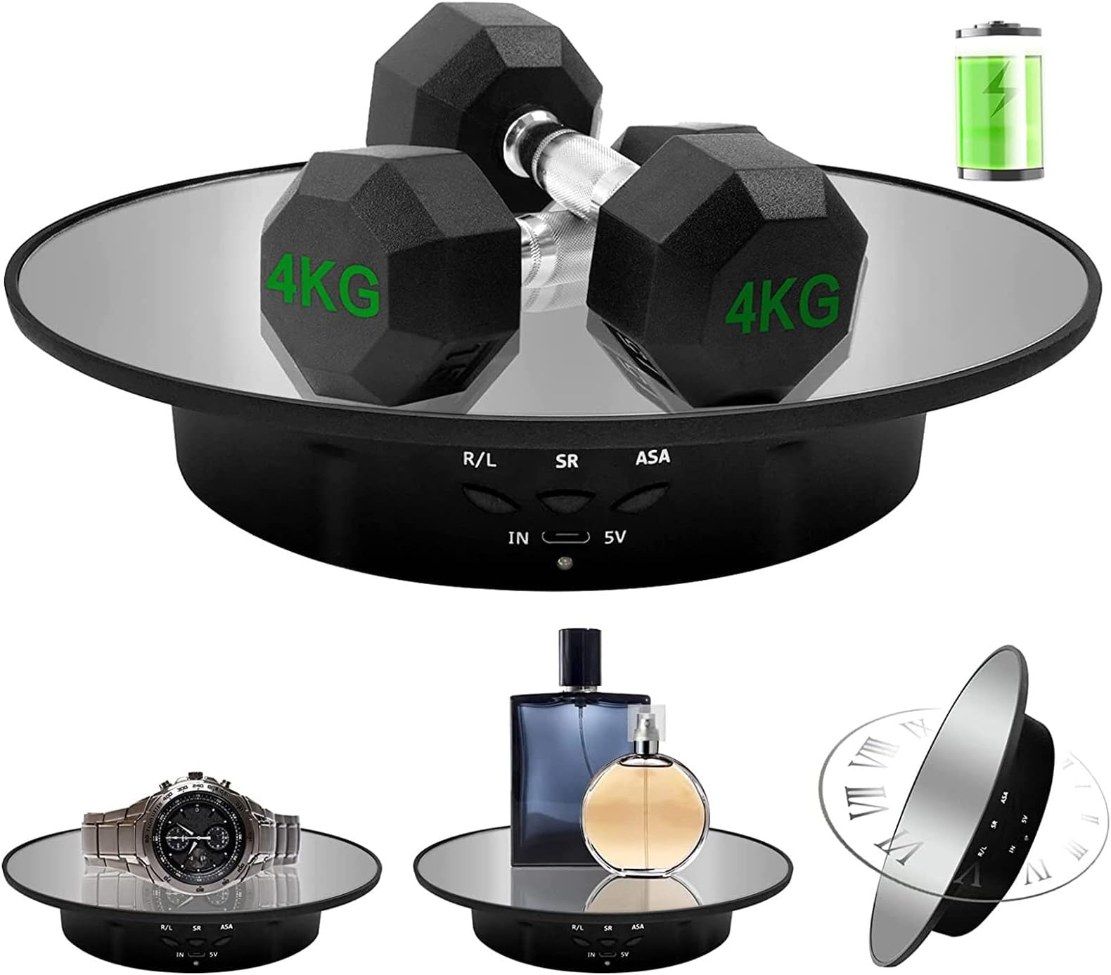 Amazon.com: JAYEGT Motorized Rotating Display Stand, 7.87inch /17.6lbs ...