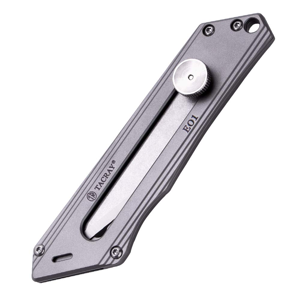 Buy TACRAY Titanium Box Cutter Knife, Multi-Functional Pocket Knife ...