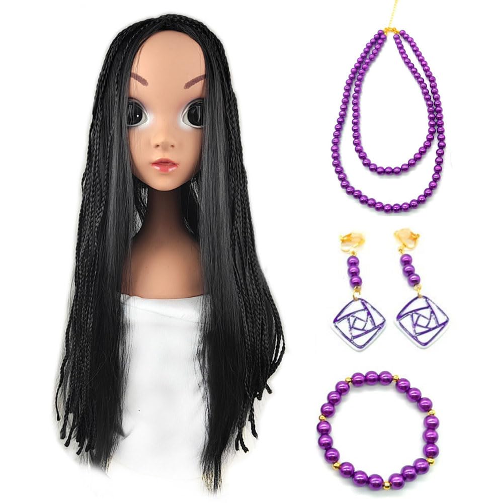 Amazon.com: Lstmmwd Asha Black Braided Wig For Girls Kids Movie Cosplay ...