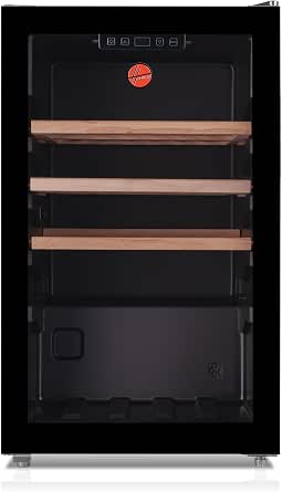 Hoover 165L Single Door Beverage Cooler with LED Light, Wooden Shelf ...