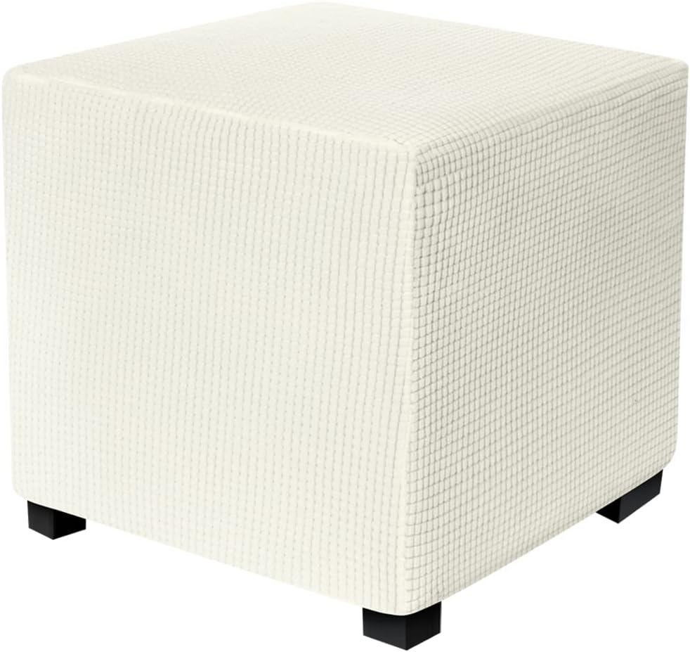 Amazon.com: DUJUIKE Ottoman Covers Slipcover, Square Ottoman Covers ...