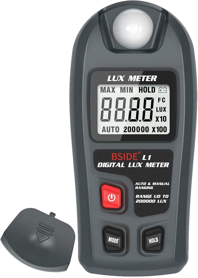 BSIDE Digital Light Meter Lux Tester Illuminance Luxmeter, 0-200,000 ...