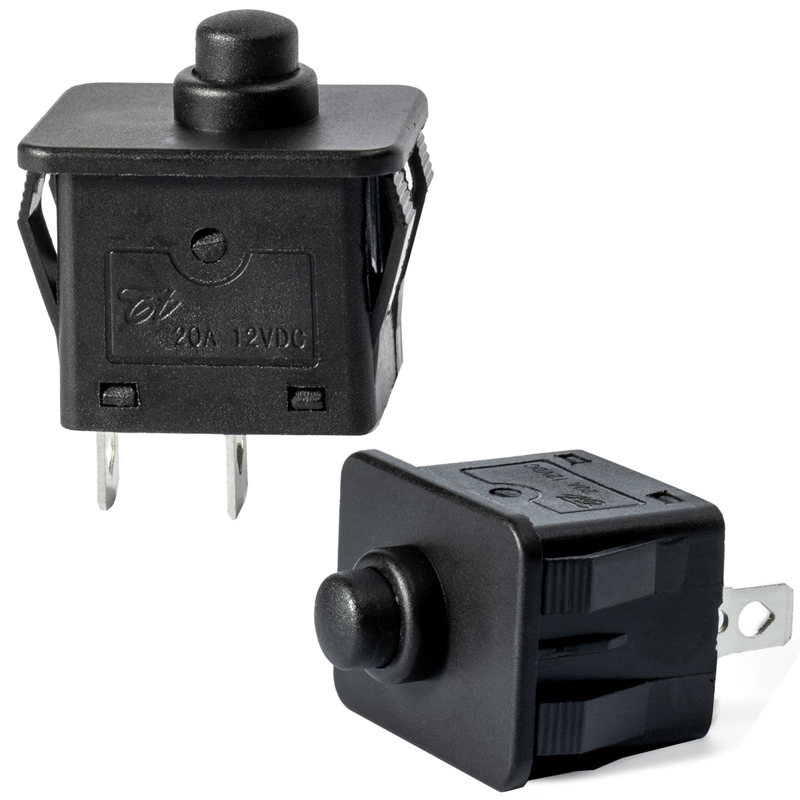Buy 2 Pcs 12volt 6volt 2Pin Plunger Type Power Wheel Foot Pedal Switch ...