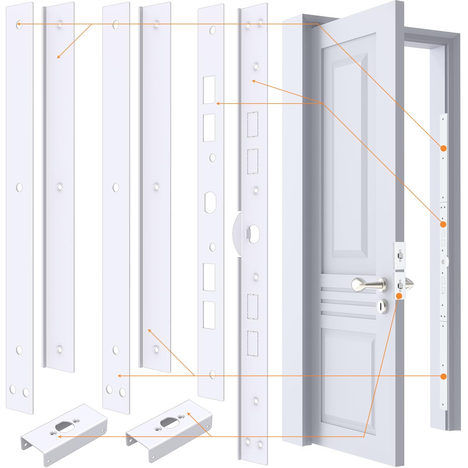 59-1/2 in Jamb Repair and Reinforcement Kit,Door Reinforcement Set for ...