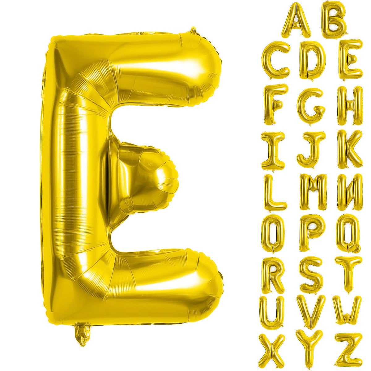 Amazon.com: 40 Inch Gold Letter E Balloons Foil Helium Golden Big ...