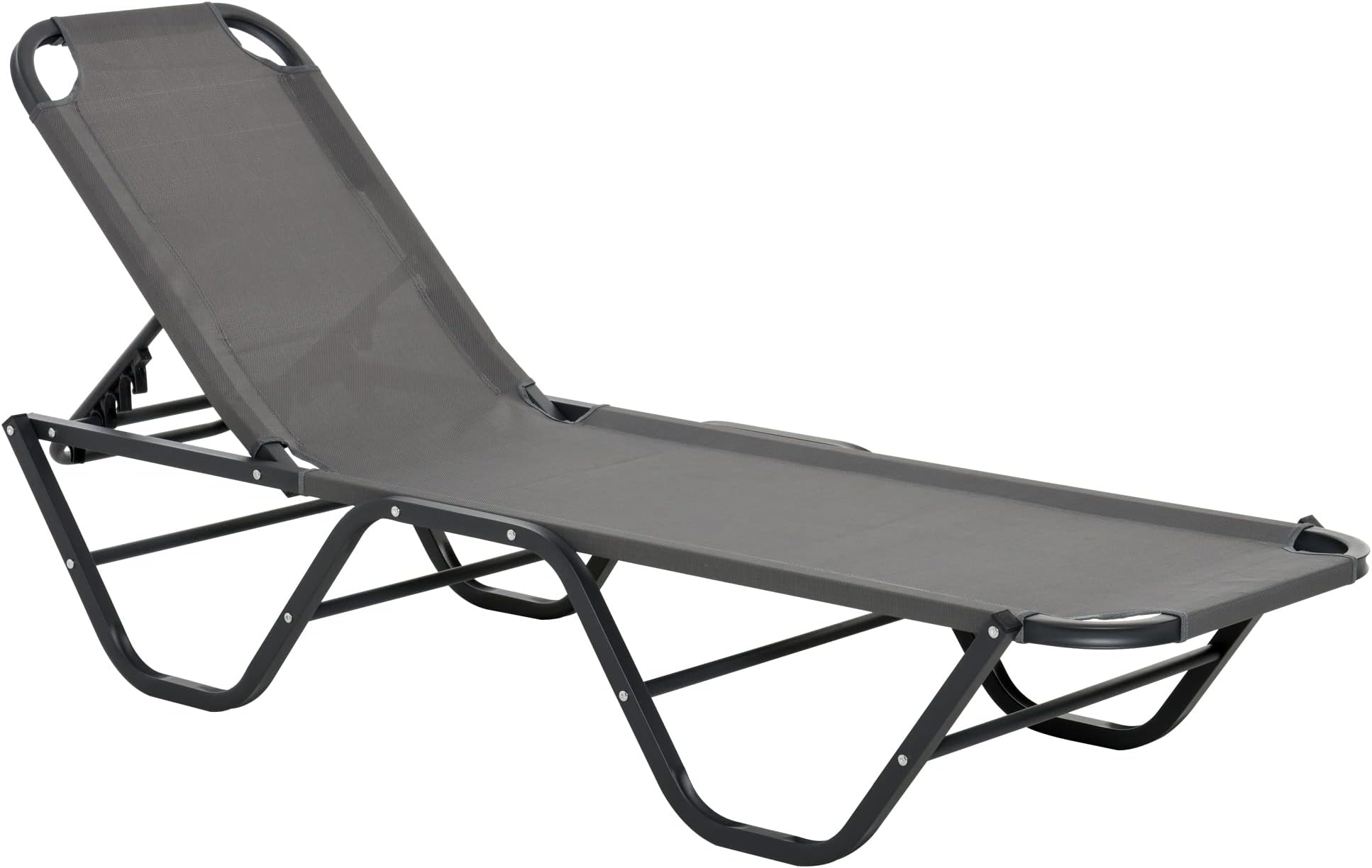 Outsunny Mobile Gartenliege Sonnenliege Strandliege Liegestuhl Braunrot ...
