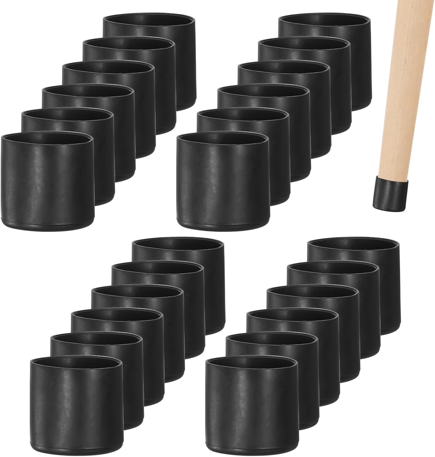 M METERXITY 24-Pack Chair Leg Caps, 1-1/8 Inch(28mm) PVC Chair Leg ...