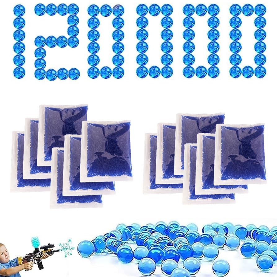 Buy Gel Blaster Ammo 120000 Pcs, Gel Blaster Bullets 7-8mm Gel Splatter ...