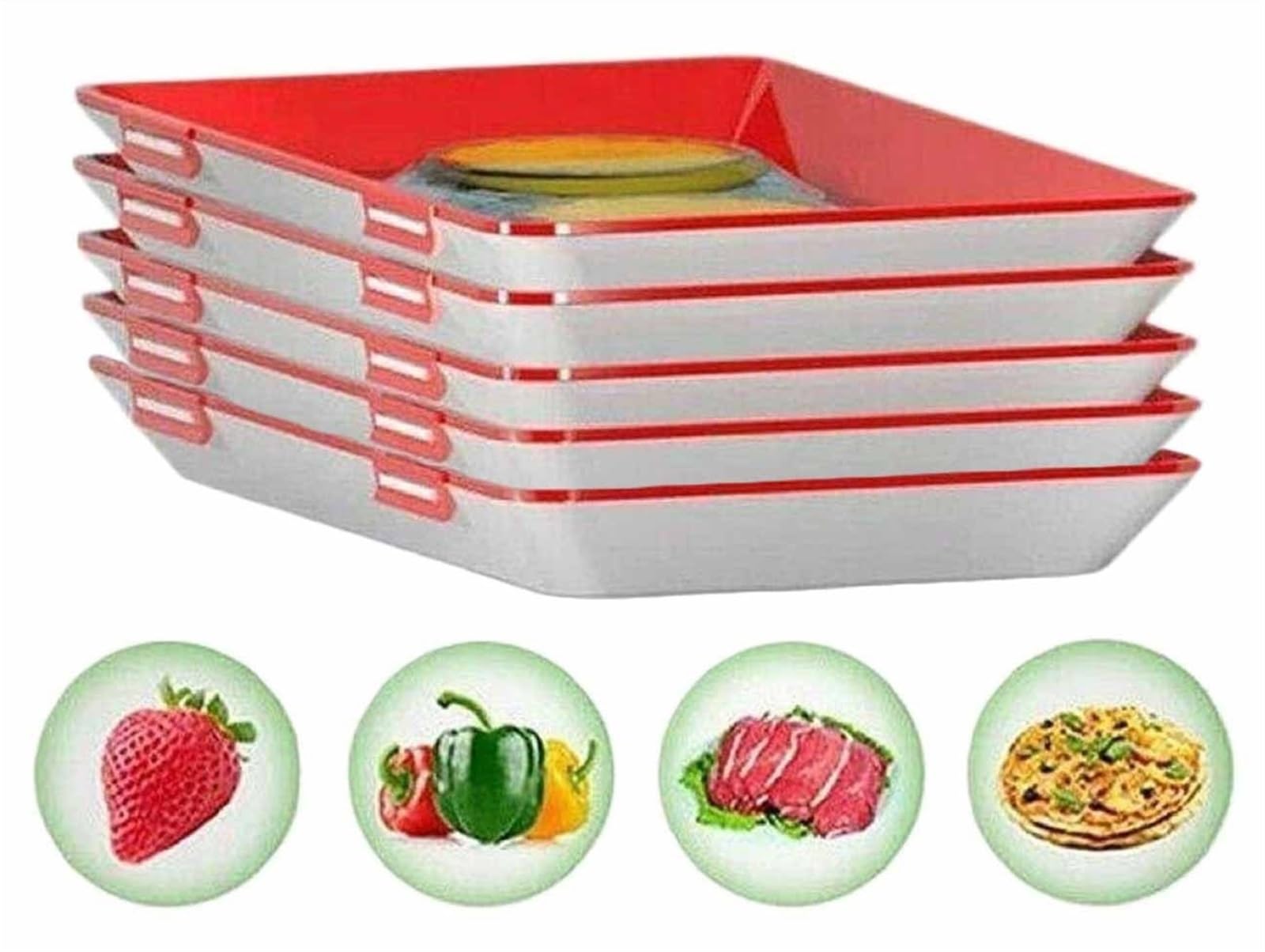 Amazon.com: ZAbina Food Preservation Tray Reusable Food Preserving Tray ...