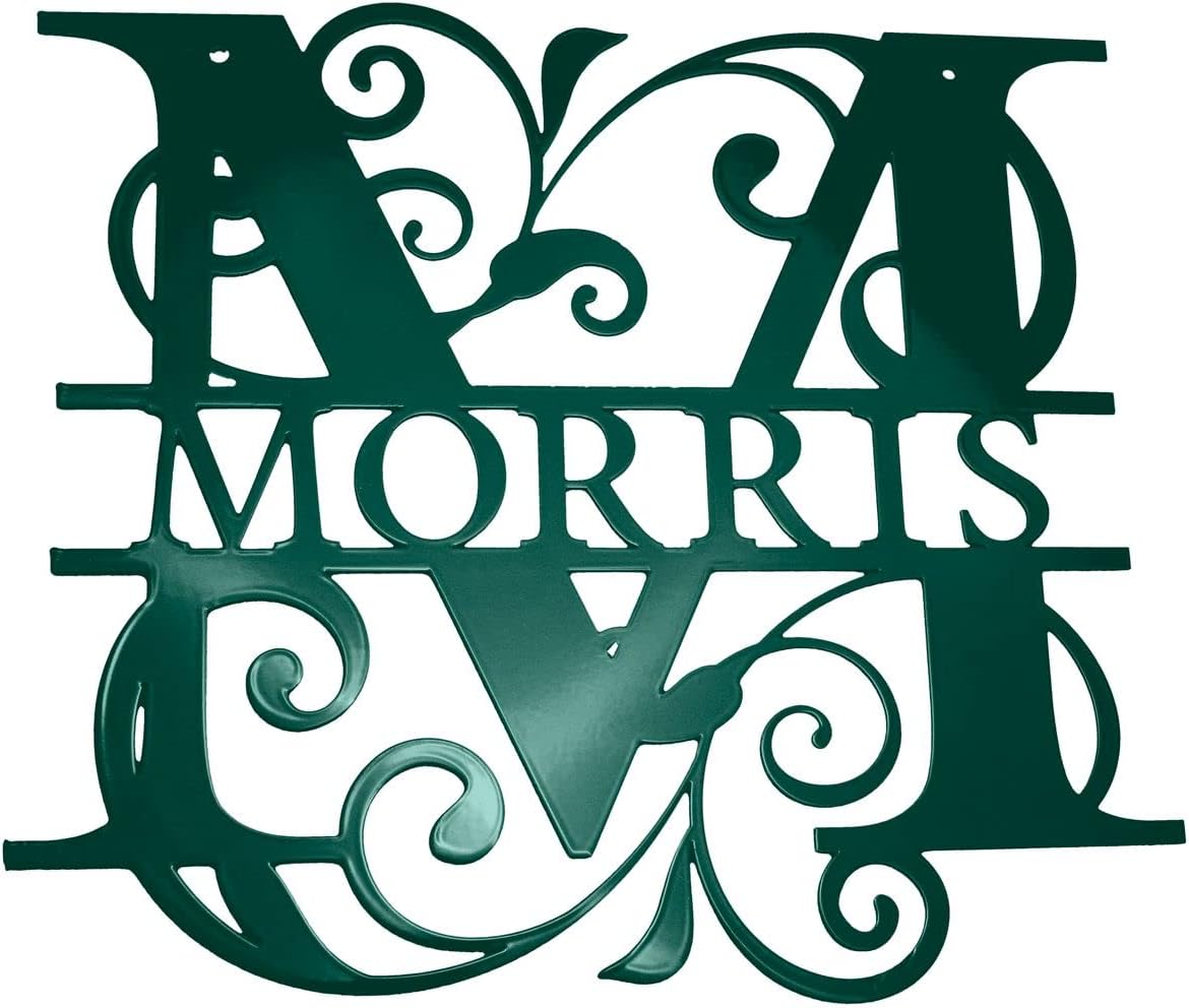 Amazon.com: Address Number Store Personalized Split Letter Monogram ...