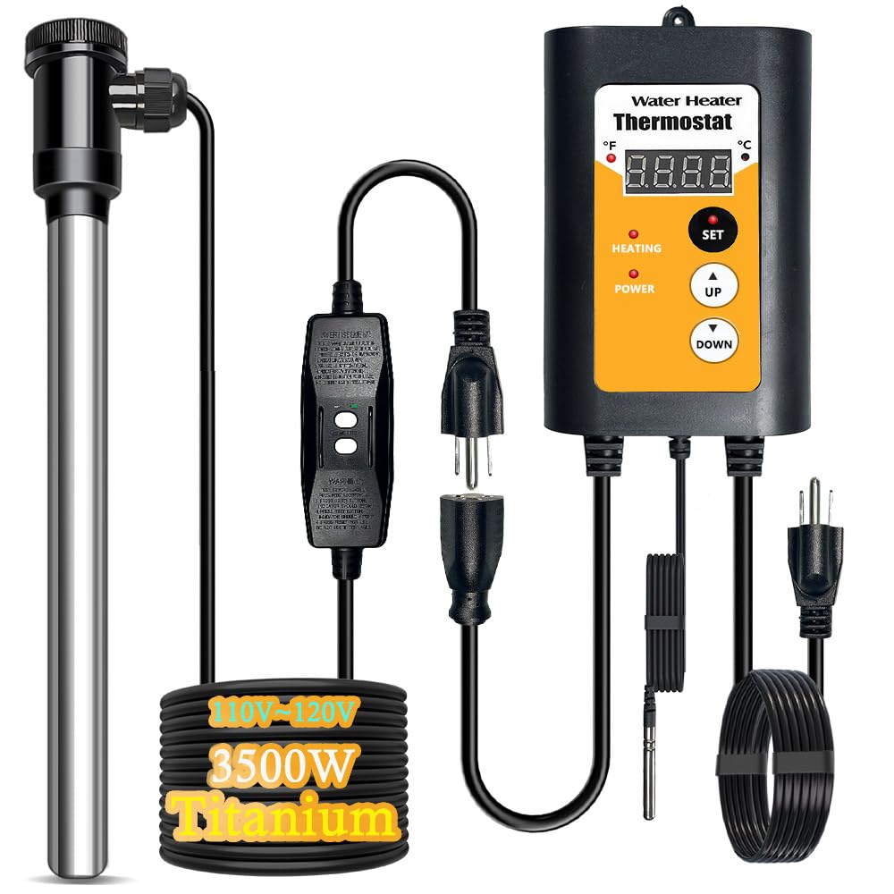 Amazon.com: 3500W Titanium Submersible Portable Pool Heaters, with 240V ...