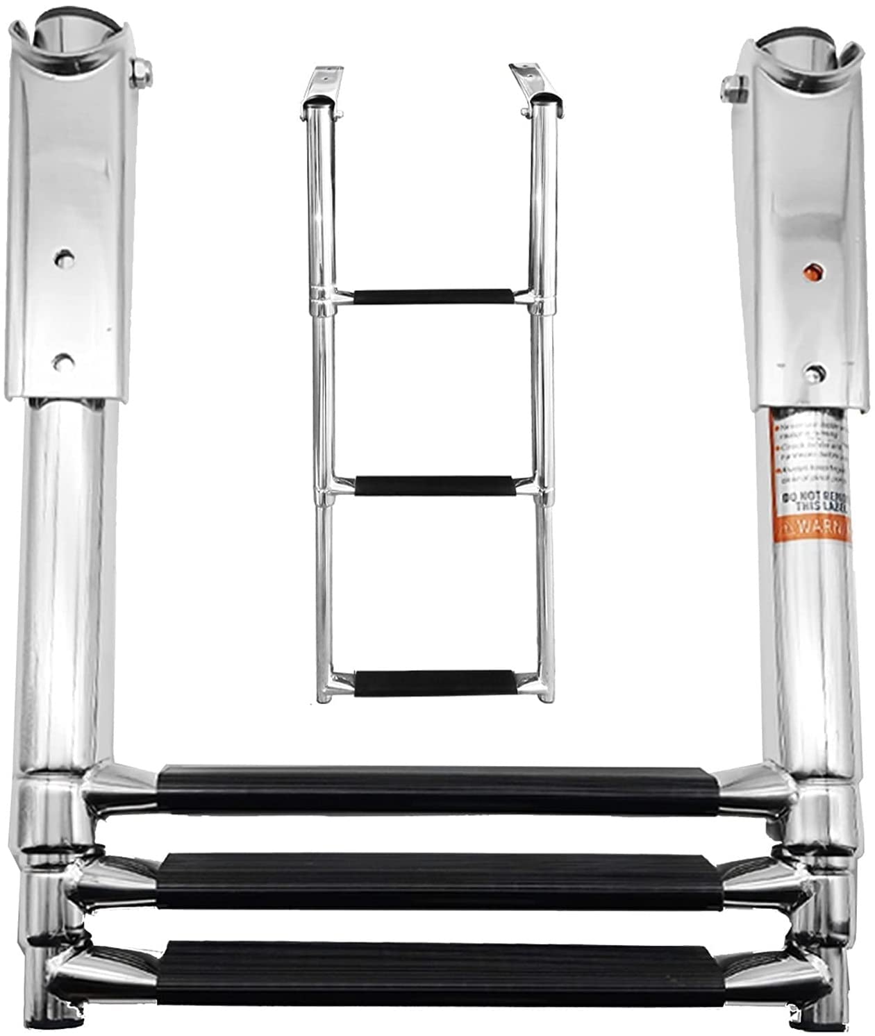 Folding Dock Ladder 3 Step Removable Folding Boat Ladders Heavy ...