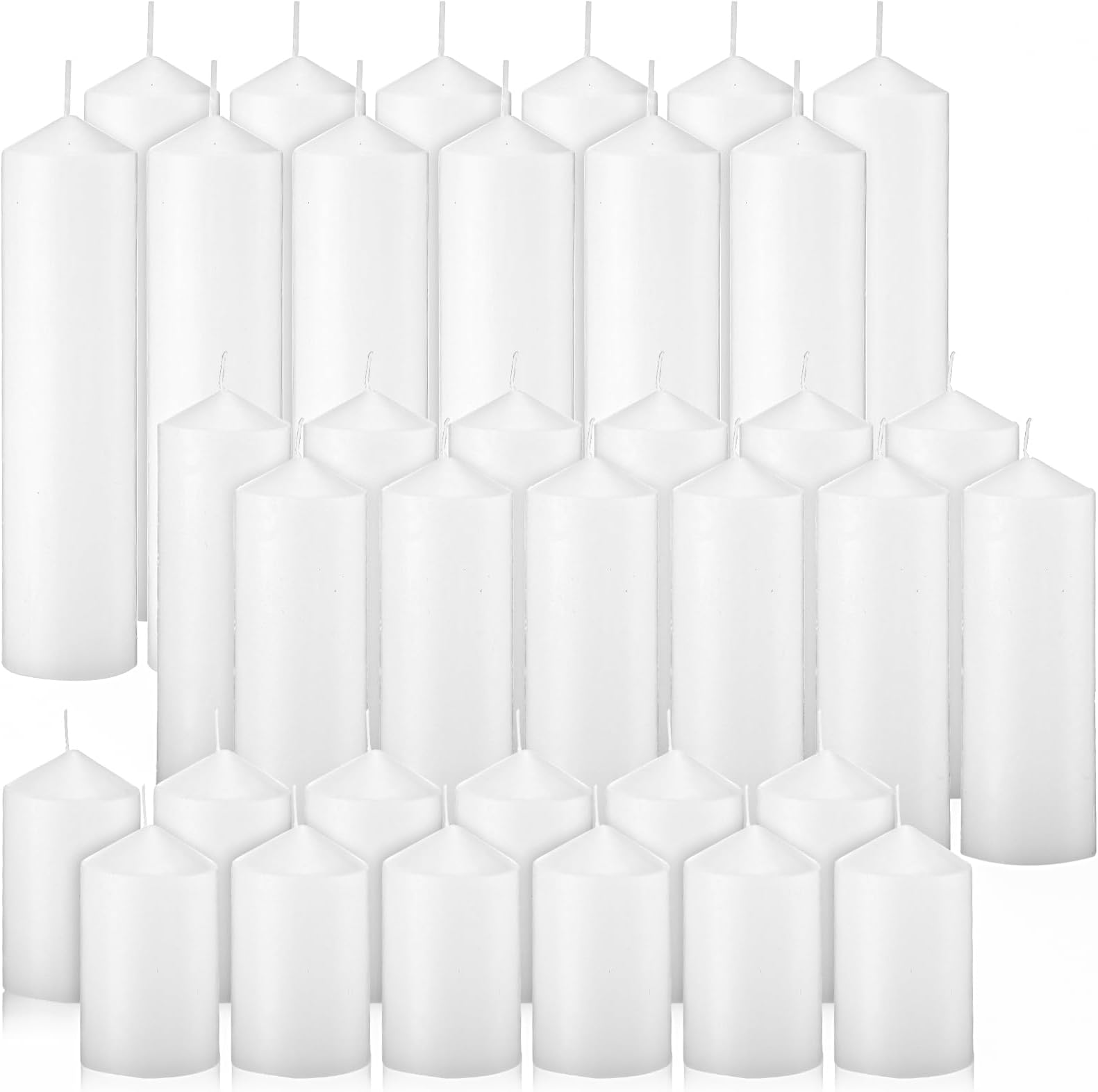 Amazon.com: HYOOLA Ivory Pillar Candles 2-inch x 4-inch - 24 Pack ...