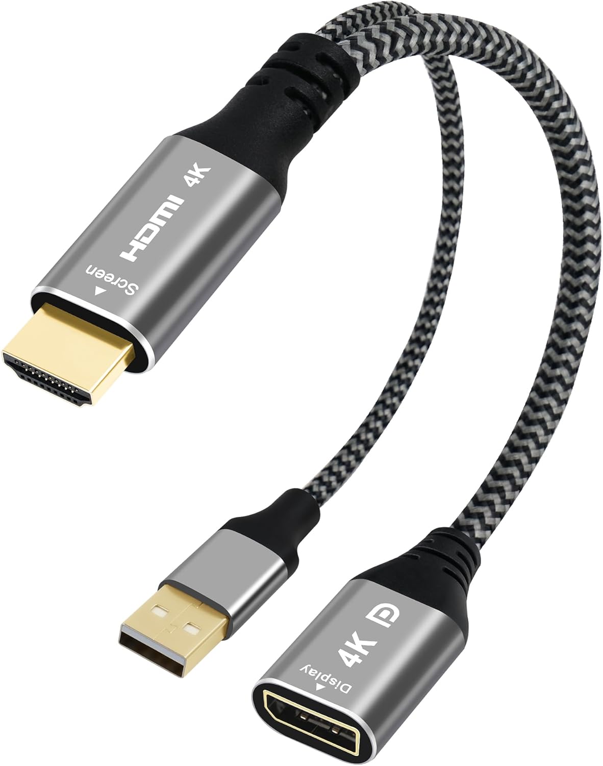 Amazon.com: 4K HDMI to DisplayPort Adapter with USB Powered, Uni ...