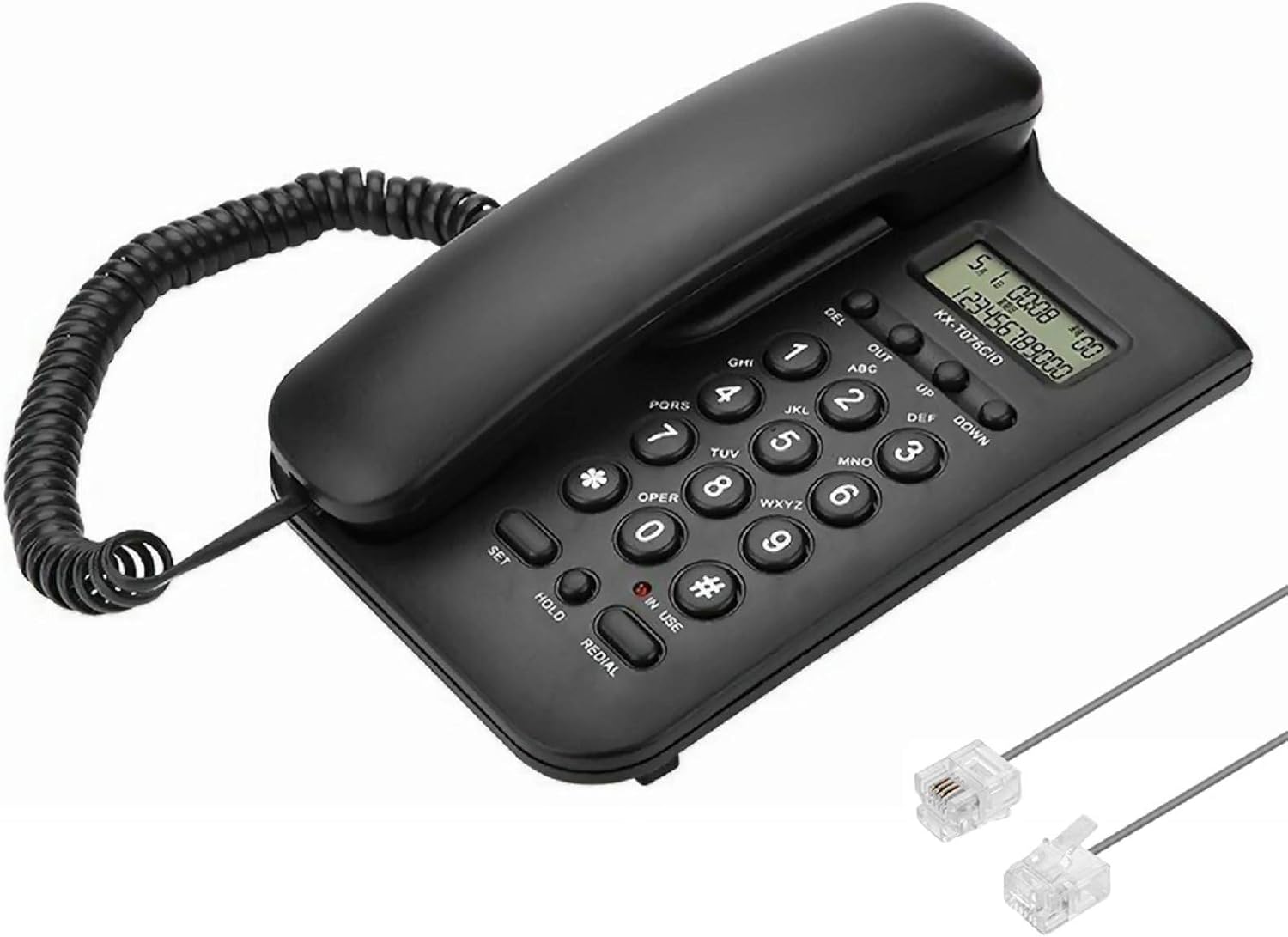 Wallfire Corded Landline Telephone, Desktop Wall Mount Home Office ...