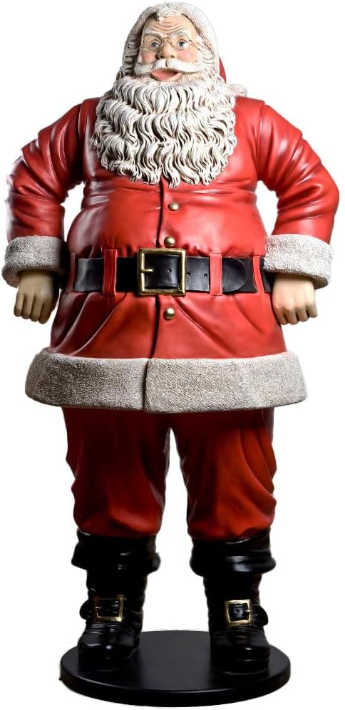 Amazon.com: LM Treasures Jolly Santa Claus Christmas Life Size Statue ...