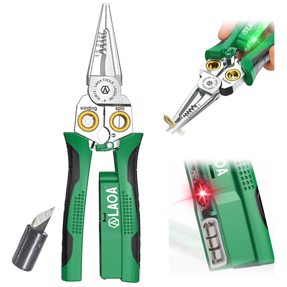 LAOA Wire Strippers with Electricity Measurement Function 8in1 Wire ...