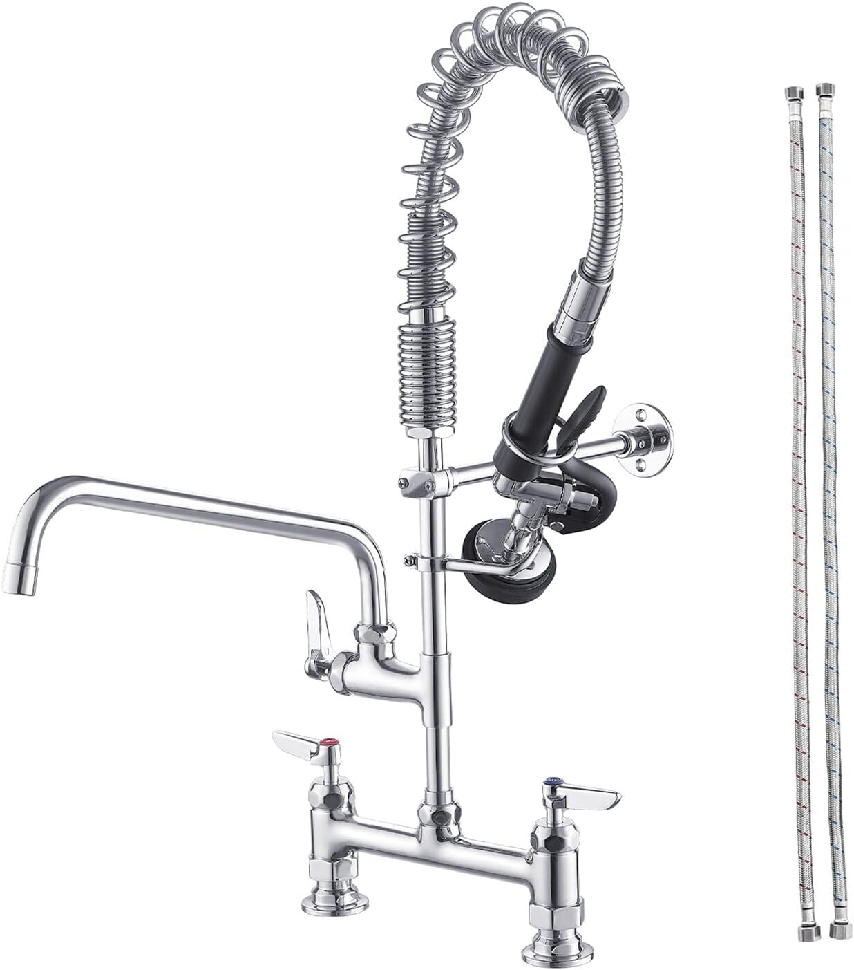 Amazon.com: MYWHITENG Commercial Faucet with Sprayer, 8 Adjustable ...