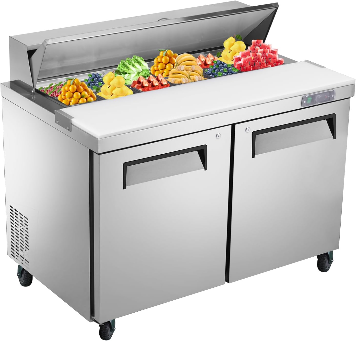 Amazon.com: JINSONG 48" Refrigerator Sandwich & Salad Prep Table ...