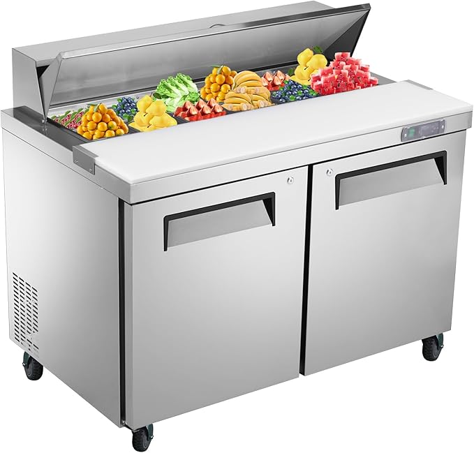 Amazon.com: INSONG 48" Refrigerator Sandwich & Salad Prep Table ...