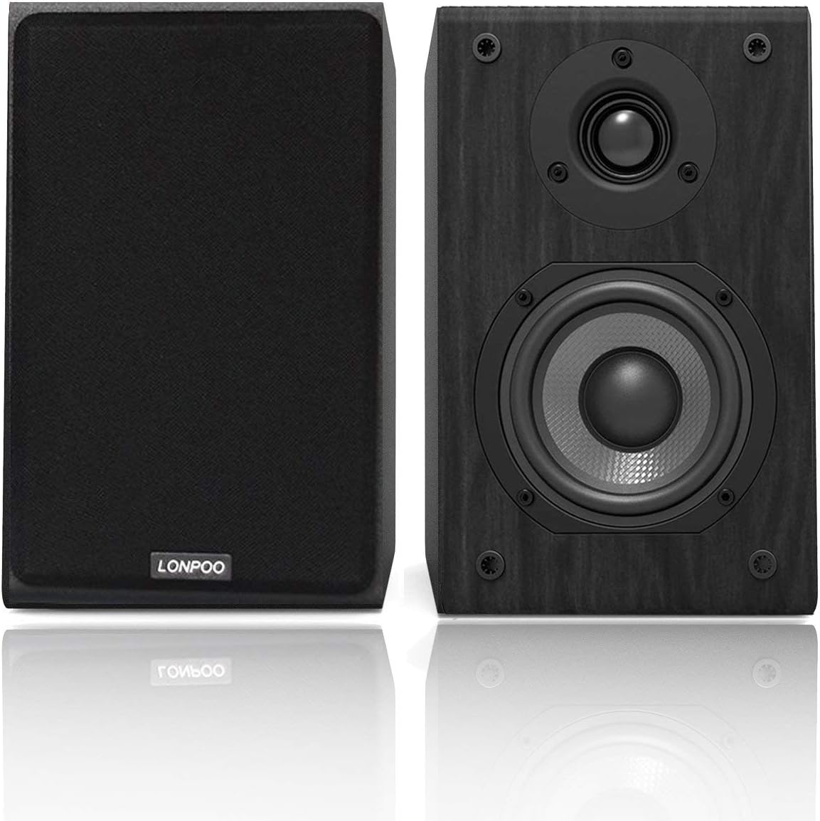 Amazon.com: Saiyin Passive Bookshelf Speakers for Desktop Stereo or ...