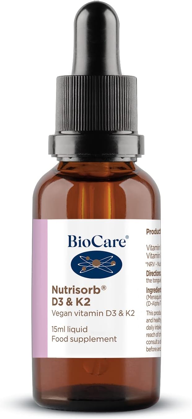 BioCare Nutrisorb D3 & K2 | Liquid vegan vitamin D3 & K2 | For Bone ...