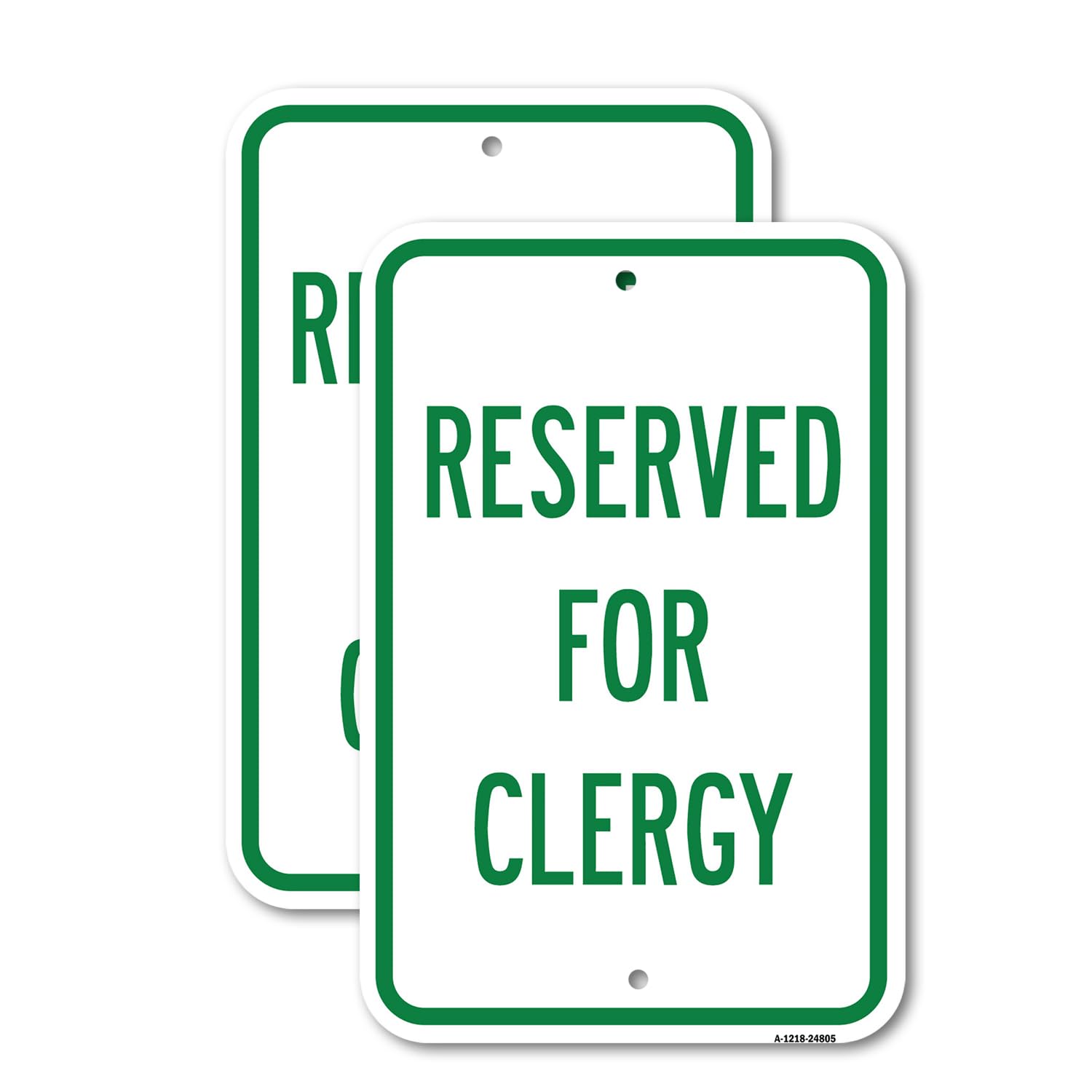 Amazon.com : (2 Pack) Reserved for Clergy - 12" X 18" Heavy-Gauge ...