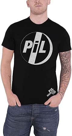 Amazon.com: Public Image Ltd. Pil T Shirt White Band Logo Official Mens ...